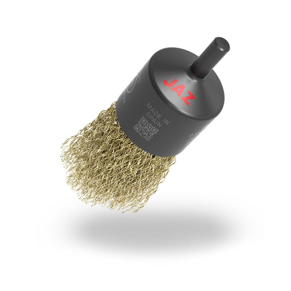 Pointed End Spindle Mounted Wire Brush – Stainless Steel, Crimped Wire ...