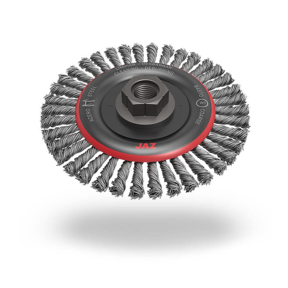 6mm Narrow Wire Brush Wheel | Twisted Knot Steel | M14 Thread for Angle ...